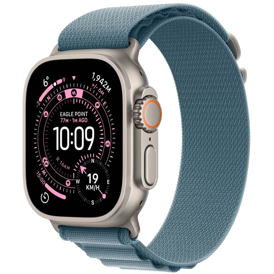du™ Shop | Personal | Watch Ultra 3 Alpine Loop | 49mm Lg | Natural Titanium with Light Blue ...